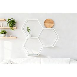 OTTO home Deko-Wandregal &raquo;Lenia, 3 Ablagefl&auml;chen aus Glas in einer besonderen Form kombiniert&laquo; f&uuml;r elegantes und modernes Wohnen, aus Metall, in 3 