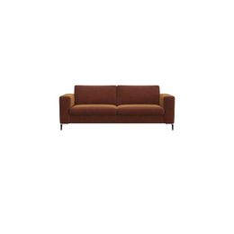 FLEXLUX 2,5-Sitzer &raquo;Fiore, superbequemer Sitzkomfort durch Kaltschaum im Sitz&laquo; breite Armlehnen, F&uuml;&szlig;e Alu+schwarz braun 100% Polyester B/H/T: 196cm x 
