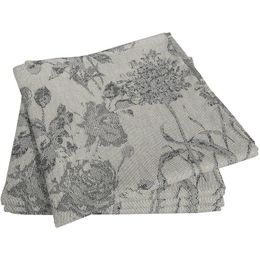 Adam Stoffserviette &raquo;Flower Cuve&eacute; Light&laquo; schwarz Obermaterial: 100% Baumwolle Bio-Baumwolle
