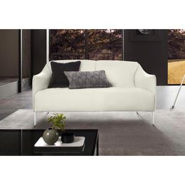 W.Schillig 2-Sitzer &raquo;sally Design Sofa mit schmalen Armlehnen, bequem und elegant&laquo; mit Metallf&uuml;&szlig;en in Chrom gl&auml;nzend, Breite 154 cm wei&szlig; Longlife Xtra