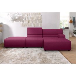 Egoitaliano Ecksofa &raquo;Babouche, Designsofa mit au&szlig;ergew&ouml;hnlichem Sitzkomfort zum Wohlf&uuml;hlen&laquo; pink 100% Polyester. Wasserabweisende Mikrofaser. B/H/T: 287cm x 80cm 