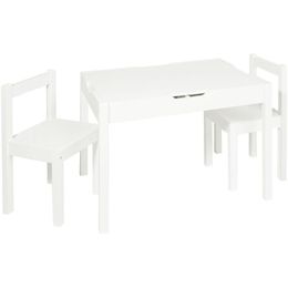 Pinolino Kindersitzgruppe &raquo;Linnea&laquo; 3 tlg. Tisch mit Stauraum Holz teilmassiv Einheitsgr&ouml;&szlig;e