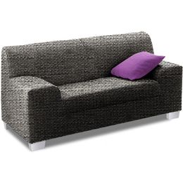 DOMO collection 2-Sitzer &raquo;Amando zeitlos und modern, komfortabel,&laquo; in vielen Bezugsvarianten, auch in Leder grau Microfaser PRIMABELLE (100% Polyester