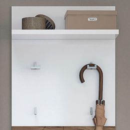 OTTO home Garderobenpaneel &raquo;Stela&laquo; hochwertig UV lackiert, Breite 59 cm wei&szlig; B/H/T: 58,6cm x 126,5cm x 23,2cm