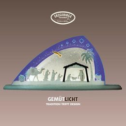 Weigla Lichterbogen &raquo;LED Christi Geburt, Schwibbogen aus Holz & Acrylglas, Made in Germany&laquo; 1 Stk. Erzgebirge garantiert, Weihnachtsdeko Innen, 