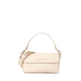 Valentino Handbags Valentino Bags Damen VALENTINO BAGS Umh&auml;ngetasche &raquo;ALEXIA&laquo;, Damen Schultertasche mit goldfoldfarbenem Logo-Schmuckelement beige B/H/T: 24cm x 14cm x 