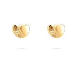 Tamaris Damen Paar Creolen &raquo;Schmuck Geschenk Edelstahl Doppelseitiger Herzstecker&laquo; Edelstahl