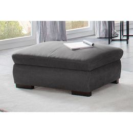OTTO home Stauraumhocker &raquo;Alberto&laquo; gross, mit Stauraum grau 100% Polyester;Microfaser in Antiklederoptik (100% Polyester);Luxus-Microfaser 