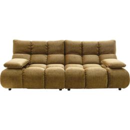 Home Affaire 3-Sitzer &raquo;Cozy Bubble, mit klappbaren Armlehnen, Breite 220cm&laquo; mit eleganter Steppung, Rundumbezug & weicher Polsterung braun B/H/T: 