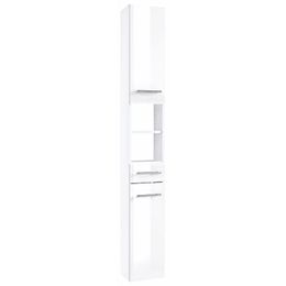 Welltime Hochschrank &raquo;Venedig&laquo; Badm&ouml;bel in verschiedenen Farben erh&auml;ltlich wei&szlig; B/H/T: 25cm x 180cm x 20cm, Schubladen: 1 Stk. T&uuml;ren: 2 Stk.