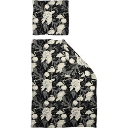 Adam Bettw&auml;sche &raquo;Eden&laquo; 2 Stk. aus 100 % Bio-Baumwolle, 2 teilig - Bettw&auml;sche Set schwarz Renforc&eacute;, Obermaterial: 100% Baumwolle B/L: 155cm x 200cm, 1 Stk.,