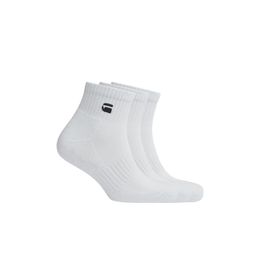 G-Star Raw G-Star Herren G-STAR Kurzsocken &raquo;WICK, 3 PACK ANKLE SPORTS SOCKS&laquo; Packung, 3 Paar tlg. mit Logostickerei 44-47