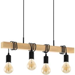 Eglo Pendelleuchte &raquo;TOWNSHEND&laquo; E27 schwarz, braun / L70 x H110 x B10,5 cm / Vintage / Retro / Esstisch braun 4