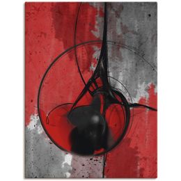 Artland Wandbild &raquo;Abstrakt in rot und schwarz&laquo; Gegenstandslos 1 Stk. tlg. als Alubild, Leinwandbild, Poster in verschied. Gr&ouml;&szlig;en rot B/H/T: 60cm x 80cm, 