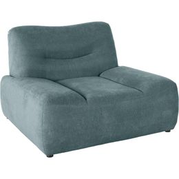 DOMO collection Sessel &raquo;Cesena modern, elegante flache Armlehnen, komfortabel&laquo; blau Chenille-Optik, B/H/T: 122cm x 81cm x 109cm