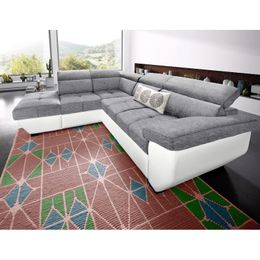 COTTA Ecksofa &raquo;Speedway L-Form&laquo; Kopfteilverstellung, optional Schlaffunktion & Bettkasten Kunstleder SOFTLUX / Struktur (100% Polyester);Edles 