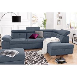 exxpo - sofa fashion Ecksofa &raquo;Spring, super bequem und komfortabel mit Armteil- und Kopfteilfunktion&laquo; wahlweise mit Bettfunktion und Bettkasten, L-