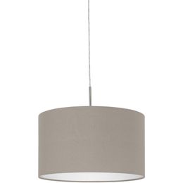Eglo H&auml;ngeleuchte &raquo;PASTERI&laquo; E27 H&auml;ngelampe, Wohnzimmer, Esszimmer, K&uuml;che, Textilschirm, 110x38cm braun 1, &Oslash; 38cm