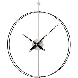 AMS Unisex AMS Wanduhr &raquo;W9656&laquo; Quarzuhr,Wohnzimmer,Esszimmer,K&uuml;che,Arbeitszimmer,B&uuml;ro,Flur silber B/H/L: 60cm x 9cm x 70cm
