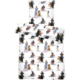 Apelt Bettw&auml;sche &raquo;Otto&laquo; 2 Stk. mit floralem Print blau Satin (Bio-Baumwolle), Obermaterial: 100% Baumwolle B/L: 135cm x 200cm, 1 Stk., 1 Stk., Satin (