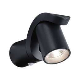 Paulmann LED Au&szlig;en-Wandleuchte &raquo;Cuff IP44 76x217mm 3000K 10W 700lm 230V 70&deg; Aluminium&laquo; 1 Stk. Warmwei&szlig; Bewegungsmelder grau 1, H: 11,6cm, 1 Stk.