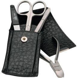 ERBE&reg; Erbe ERBE Manik&uuml;re-Etui &raquo;Lederetui Travel&laquo; Taschenetui, Rindleder, rostfrei schwarz B/H/T: 50mm x 130mm 4