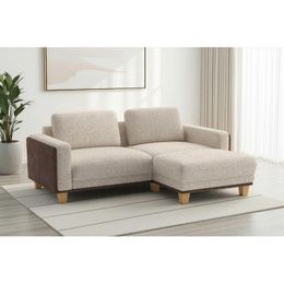 Sit & More sit&more Ecksofa &raquo;Concept&laquo; Modernes Sofa in drei Fu&szlig;farben zur Auswahl 100% Polyester B/H/T: 226cm x 84cm x 167cm, Recamiere rechts,mit Fu&szlig; Buche 