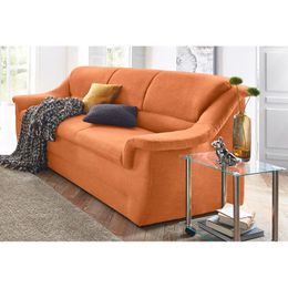 DOMO collection 3-Sitzer &raquo;Lale formsch&ouml;nes & komfortables Sofa, zeitlos & elegant, Breite 198cm&laquo; optimal f&uuml;r kleinere R&auml;ume orange Microfaser 