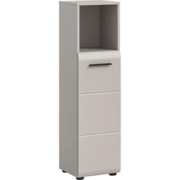Welltime Midischrank &raquo;FLORENZ, H&ouml;he 110 cm, 1 T&uuml;r, 2 Fachb&ouml;den, 1 offenes Fach&laquo; TOPSELLER!, 1 Stk. tlg. T&uuml;ranschlag wechselbar, hochwertige MDF Front,