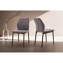 OTTO home Esszimmerstuhl &raquo;Lumos&laquo; (Set) 2 Stk.Webstoff in vielen Farben erh&auml;ltlich mit stabilem Metalluntergestell grau 100% Polyester B/H/T: 46cm x 
