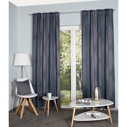 Home Wohnideen Vorhang &raquo;JARO&laquo; Multifunktionsband 1 Stk. tlg. Verdunklungsschal, bedruckt, Kombiband blau Polyester 245cm, Multifunktionsband, 135cm