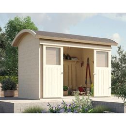 Weka Gartenhaus &raquo;228&laquo; beige Massivholz Fu&szlig;boden im Gartenhaus, ohne Dacheindeckung