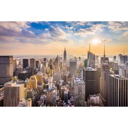 papermoon Fototapete &raquo;Manhattan Skyline&laquo; glatt bunt Vlies B/L: 5m x 2,8m, Bahnen: 10 Stk.