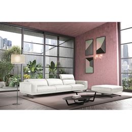 Egoitaliano 3-Sitzer &raquo;Gloria, super bequem, hochwertige Verarbeitung, edles Design, Megasofa&laquo; beidseitig verstellbare R&uuml;ckenelemente, mit Designmetallf&uuml;&szlig;en beige 