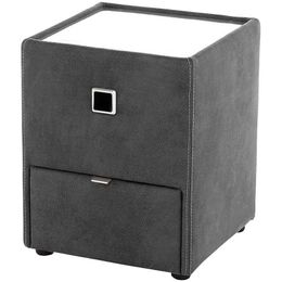 Jockenh&ouml;fer Nachtkonsole &raquo;Lancy&laquo; mit LED-Beleuchtung grau Glas, Holzwerkstoff B/H/T: 42,5cm x 53cm x 45cm, 1 Stk.
