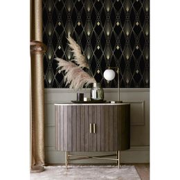 next Vliestapete &raquo;DECO GEOMETRIC Vliestapete 10mx52cm&laquo; 3D-Optik texturiert Deko Geometrisch schwarz 10mx52cm schwarz Vlies B/L: 0,52m x 10m, Rollen: 1
