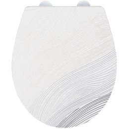 Wenko WC-Sitz &raquo;Menin&laquo; Toilettensitz aus Duroplast mit Relief-Oberfl&auml;che, Absenkautomatik Duroplast Einheitsgr&ouml;&szlig;e