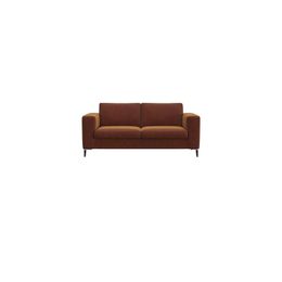 FLEXLUX 2-Sitzer &raquo;Fiore&laquo; breite Armlehnen, Kaltschaum, F&uuml;&szlig;e Alu+schwarz braun 100% Polyester B/H/T: 164cm x 85cm x 92cm, Velvet