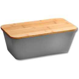 Kesper Brotkasten &raquo;Brotbox&laquo; mit Deckel als Schneidbrett schwarz Bambus, Melamin B/H/L: 21,5cm x 17cm x 36cm