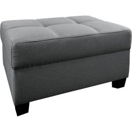 DOMO collection Polsterhocker &raquo;Florentina&laquo; grau Struktur fein (100% Polyester);Luxus-Microfaser (100% Polyester);Luxus-Microfaser in Chenille-Optik (