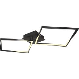 Globo LIGHTING Deckenleuchte &raquo;MAXXY&laquo; LED-Modul 1 Stk. Warmwei&szlig; Deckenlampe Wohnzimmer-Leuchte Schlafzimmer-Leuchte Flur K&uuml;che schwarz H: 8,8cm, 1 Stk.