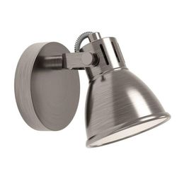 Eglo LED Wandleuchte &raquo;SERAS Wandlampe, Deckenstrahler, Spot, Flurlampe, nickel-antik, creme&laquo; GU10 LED-Board Warmwei&szlig; Wohnzimmerlampe, Esszimmerlampe, 