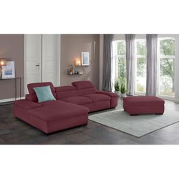 OTTO home Ecksofa &raquo;Alberto L-Form&laquo; mit Kopfteilverstellung, wahlweise mit Schlaffunktion lila 90% Polyester, 10% Polyamid;Luxus-Microfaser ALTARA 