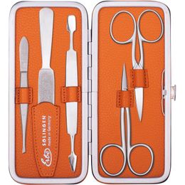 ERBE&reg; Erbe ERBE Manik&uuml;re-Etui &raquo;ERBE Manik&uuml;re Set B&uuml;gel-Etui Serie "Piemont", schwarz, 5-tlg., Inox&laquo; Echtleder, rostfreie Instrumente, Hergestellt in 