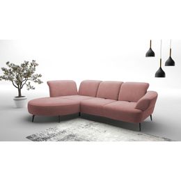 Sit & More sit&more Ecksofa &raquo;Dance, L-Form, inkl. Sitztiefenverstellung&laquo; inkl. Click&Seat, optional mit Kopfteilverstellung rosa 95%Polyester 5%Polyamid B/H/T: 