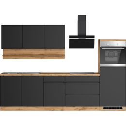 KOCHSTATION K&uuml;chenzeile &raquo;KS-Virginia,neu in verbesserter Ausf&uuml;hrung&laquo; Arbeitsplatte 38 mm stark, Stauraum, Softclose, Breite 290, Soft-Close-Funktion, 