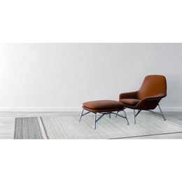 Theko Teppich &raquo;Alaska&laquo; rechteckig 7 mm H&ouml;he handgewebt, meliert, Wendeteppich, ideal im Wohnzimmer & Schlafzimmer silber Viskose B : 200cm 1 Stk., 7mm