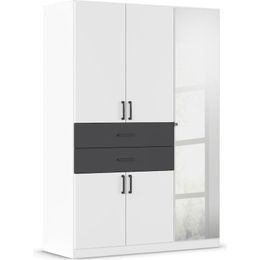 Rauch Dreht&uuml;renschrank &raquo;Maika&laquo; mit Spiegel, 2 Schubladen, in verschiedenen Breiten, H&ouml;hen und Farben wei&szlig; Holzwerkstoff B/H/T: 136cm x 197cm x 54cm