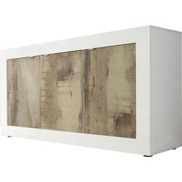 Home Affaire Sideboard &raquo;Basic Breite 160 cm, Kommode 3 T&uuml;ren, Anrichte,&laquo; Metallgriff, moderne Rahmenoptik, viel Stauraum, Farbauswahl wei&szlig; B/H/T: 
