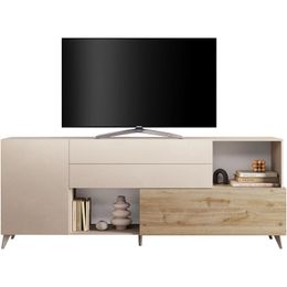 Home Affaire Sideboard &raquo;Monaco in Breite 241 cm, Anrichte mit T&uuml;r, Klappe und 2 Schubk&auml;sten&laquo; Stauraumschrank &ndash; sanftes Schlie&szlig;en, edles Design, viel 